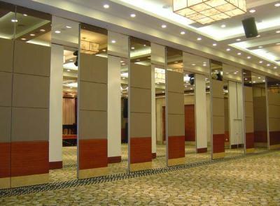 China Multi Color Acoustic Partition Wall 65mm 100mm Aluminium Sliding Track for Conference Hall for sale