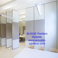 China Folding Movable Conference Room Partition Walls Single Or Double Roller On Panel for sale