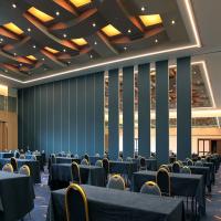 China Hanging Fabric Acoustic Room Dividers 65mm 100mm Noise Reduction Track System for sale