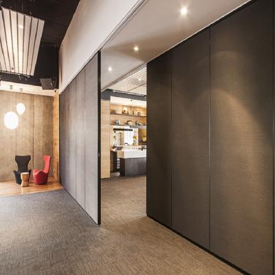 China 85 mm Commercial Folding Partition Walls Melamine Board Door Material for sale