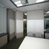 China Fire Resistant Acoustic Plywood Partition Wall 50dB Soundproof Sliding Room Divider for sale
