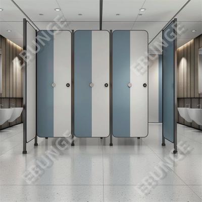 China Compact HPL Toilet Partition 304 Stainless Steel Water Resistant Cubicle for Commercial Restroom for sale