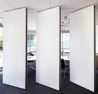 China White Wooden Acoustic Partition Wall - Soundproof Movable Dividers with 53dB Insulation & 650kg Load Capacity for sale