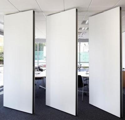 China White Wooden Acoustic Partition Wall - Soundproof Movable Dividers with 53dB Insulation & 650kg Load Capacity for sale
