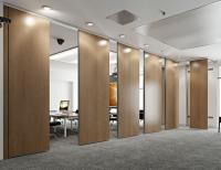 China Soundproof Operable Folding Partition Walls 65mm to 100mm Thickness Aluminum Frame for sale