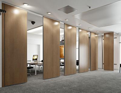 China Soundproof Operable Folding Partition Walls 65mm to 100mm Thickness Aluminum Frame for sale