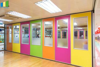 China Commercial Acoustic Room Divider 4m Height Melamine Surface Operable Partition Wall for sale
