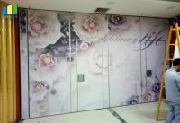 China Fabric Surface Acoustic Partition Wall 65mm Sliding Aluminium Track High Stability for sale