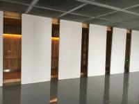 China Movable Sliding Office Partition Walls 850mm Width 3650mm Height Aluminum Frame for sale