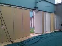 China Melamine Surface Banquet Hall Sliding Partition Walls 65-100mm Soundproof Room Dividers for sale