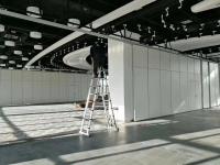 China Movable Aluminium Track Acoustic Folding Room Divider Sliding Partition Wall 65mm 100mm for sale