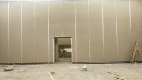 China Soundproof Sliding Folding Partition MDF Melamine Room Hotel Door 65mm 85mm 100mm for sale