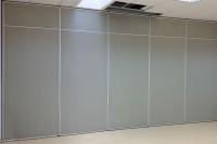 China Banquet Hall Acoustic Movable Wooden Room Partition 65mm 85mm 100mm Soundproof Sliding Wall for sale