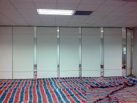 China Soundproof Aluminum Frame Foldable Partition Wall 65mm 80mm 100mm Sliding Room Divider for sale