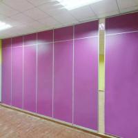 China Modern Hotel Sliding Acoustic Partition Wall Melamine Surface Hanging System for sale