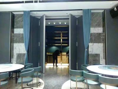 China Acoustic Folding Partition Walls With Sliding Hanging System Heat Insulation for sale