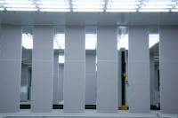 China Acoustic Folding Partition Wall Fabric Surface Sliding Aluminium Roller Track 65mm 100mm for sale