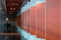 China Aluminum Frame Acoustic Movable Room Divider 65mm Thick Folding Partition Wall for sale