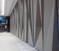 China 85mm Thickness Sound Proof Folding Partition Walls MDF Finishing Space Saving for sale