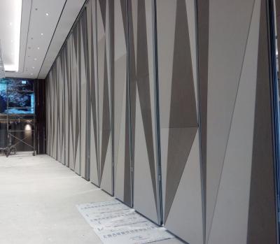 China 85mm Thickness Sound Proof Folding Partition Walls MDF Finishing Space Saving for sale