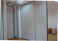 China Aluminium Frame Melamine Surface Office Sliding Partition Wall 1300mm Width Easy Installing for sale