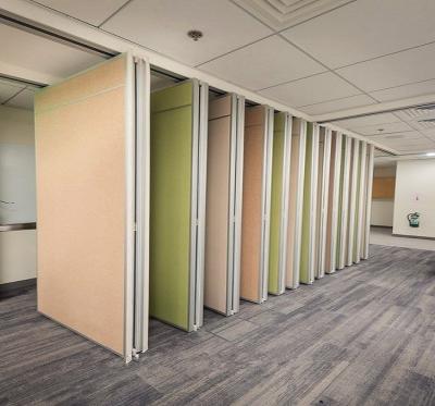 China Customized MDF Folding Acoustic Room Dividers - 65mm to 100mm Thickness, 32-55dB Sound Insulation for sale