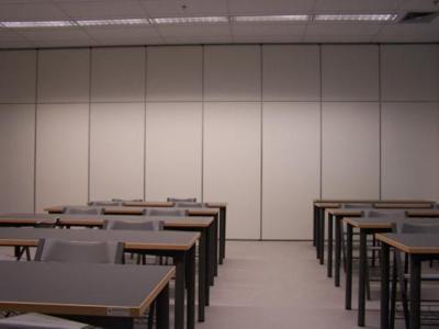 China Fabric Surface MDF Acoustic Folding Partition Wall Panels 65mm 100mm for Office for sale