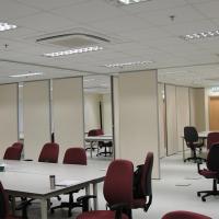 China Aluminum Frame Folding Partition Walls 65mm 85mm 100mm Top Hung Track System for sale