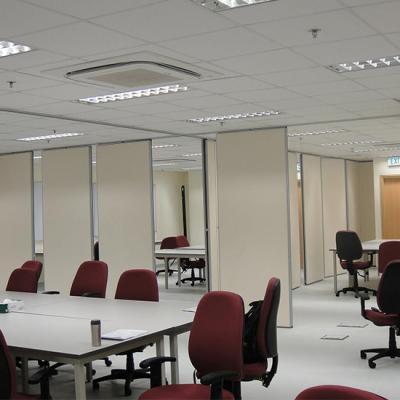 China Aluminum Frame Folding Partition Walls 65mm 85mm 100mm Top Hung Track System for sale