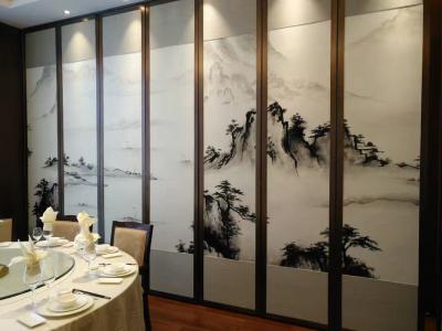 China Hotel Banquet Hall Acoustic Partition Walls 65mm 85mm 100mm Landscaping Leather Finishes ISO 9001 for sale