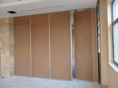 China Acoustic Folding System Sliding Partition Walls For Classroom Fabric Surface Aluminium Frame for sale