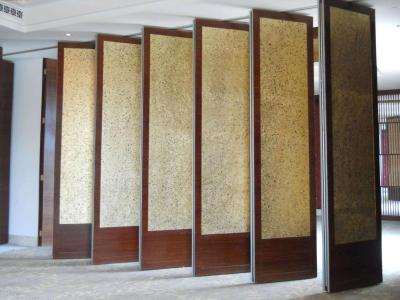 China Soundproof Sliding Partition Walls 65-100mm Thickness with 32-55dB Acoustic Rating for Hotels and Commercial Spaces for sale