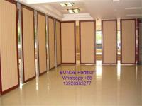 China MDF Aluminum Office Partition Walls 65mm 100mm Conference Room Sliding Folding Partitions for sale