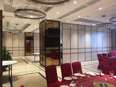 China Satin Anodized Movable Partition Walls For School / Melamine Surface Sliding Wall Panels for sale