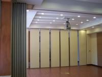 China Custom Color Acoustic Office Partition Wall Wooden Folding Sliding Door 65mm Panel for sale