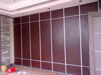 China Commercial Acoustic Operable Folding Partition Wall 65mm Thickness Top Hung No Floor Track for sale