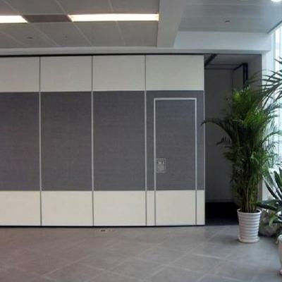 China Fireproof Acoustic Room Dividers 65mm 100mm Commercial Sliding Partition Wall for sale