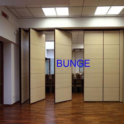 China Commercial Folding Sliding Movable Wall Partitions On Wheels 16000mm Height for sale