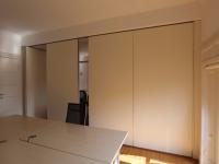 China Acoustic Fabric Finish Collapsible Sliding Partition Wall 2000-4000mm Height for sale