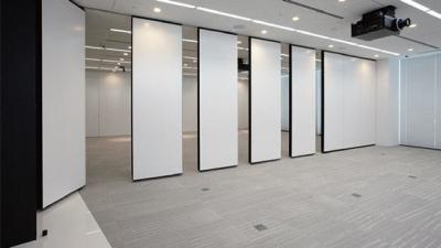 China Customized Acoustic Operable Folding Sliding Partition Walls / Doors Melamine Finish for sale