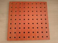 China Polyester Fiber Rock Wool Perforated Wood Acoustic Panels 12-18mm Thickness 2400x1200mm For Cinema Theater for sale