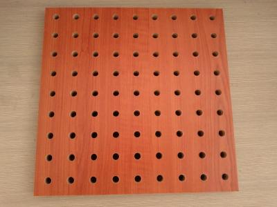 China Polyester Fiber Rock Wool Perforated Wood Acoustic Panels 12-18mm Thickness 2400x1200mm For Cinema Theater for sale