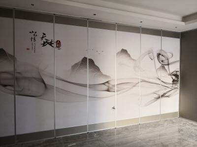China Banquet Hall Sliding Sound Proof Partitions 65mm 85mm Mobile Acoustic Wall for sale