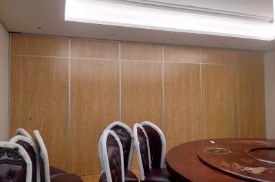 China Sound Insulation Hotel Sliding Partition Walls Floor to Ceiling Aluminium System 65mm 85mm 100mm for sale