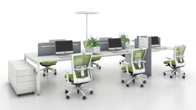 China Detachable Modular Workstation Office Furniture Partitions 3200x1400x725mm Desk Cubicle for sale