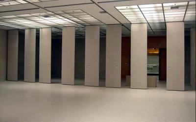 China Hotel Removable Acoustic Partition Wall Aluminium Frame Melamine Surface for sale