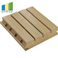 China Eco-Friendly Wooden Grooved Acoustic Wall Panels 133x2440mm with 0.8 NRC and E0/E1 Grade for sale