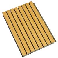 China 18mm Thickness Wooden Sound Absorption Wall Panel Black Felt Back Finish for sale