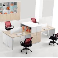 China Anti-Water 4 Person Office Workstation Partition 1200Wx600Dx1050H E1 MFC for sale