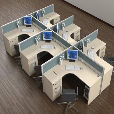 China Modular Office Partition Workstation 1200x600x1050mm E1 Melamine Board for sale